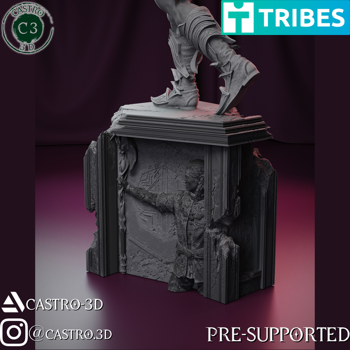 3D Printable NSFW Vampire Spawn - BG3 32mm and 75mm miniature by Castro3D